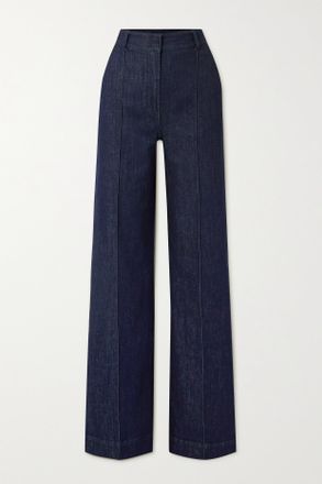 Another Tomorrow + Net Sustain Hoch Sitzende Jeans Mit Geradem Bein Aus Stretch-bio-denim - Blau