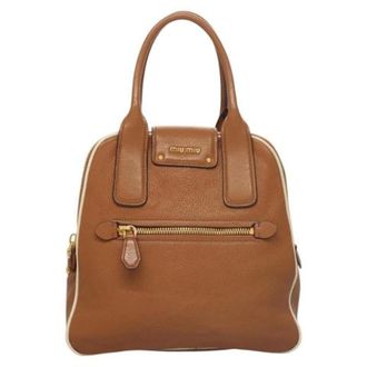 Miu Miu Sac &agrave; main Pre-owned - Femme - Pre-owned - Brun - Taille: ONE Size