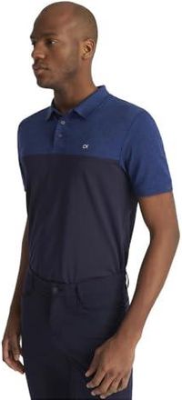 Calvin Klein Hommes Color Block Golf Polo Golf léger - Cobalt Marl/Marine - XL