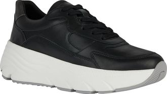 Geox D DIAMANTA B Platform, Black/Gun, 35 EU