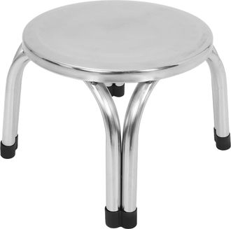 BESPORTBLE Robuster Edelstahl Fu&szlig;hocker Kleiner Tritthocker mit Vier Beinen Rutschfester Metalltritt f&uuml;r Badezimmer und K&uuml;che Fu&szlig;st&uuml;tze f&uuml;r &Auml;ltere und Senioren