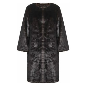 Loulou Studio Femme, Manteaux, Brun, Taille: 32 FR Moore Faux Fur Coat