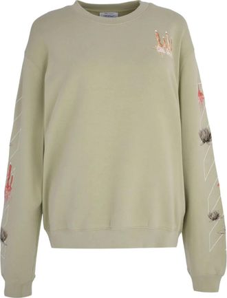Off-white sweat Candles Arrow à col rond - Vert