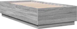 vidaXL Bettgestell Grau Sonoma 100x200 cm Holzwerkstoff Vidaxl