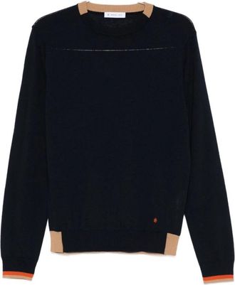 Manuel Ritz Rundhals-Strickware - - Knitwear - Herren - Blau - 3XL