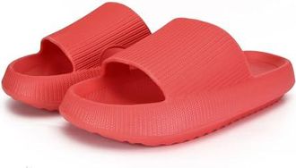 Generic Sliders Nuage pour homme et femme avec ext&eacute;rieur &eacute;pais, antid&eacute;rapant et imperm&eacute;able pour int&eacute;rieur et ext&eacute;rieur, rose rouge, 39/39.5 EU
