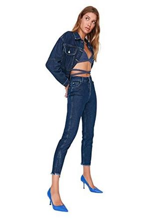 Trendyol Jean pour Femme, Bleu, 66