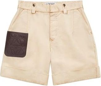 Loewe Short &agrave; revers en coton