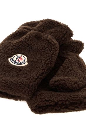 Moncler Mens Brown Teddy Gloves 256 Guanti