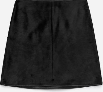 Arket Minirock In Ponyhaaroptik -Schwarz