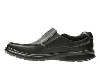 Clarks Herren Cotrell Free Slipper, Schwarzes Fettiges Leder, 41.5 EU