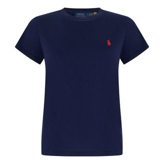 Polo Ralph Lauren Baumwoll T-Shirt in schmaler Passform - - Tops - Damen - Blau - L