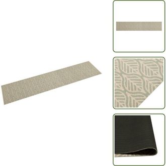 vidaXL The Living Store Tapis de cuisine lavable impression feuilles 60x300 cm velours - Tapis De Cuisine - Tapis Vert - Tapis Salle De Bain - Tapis