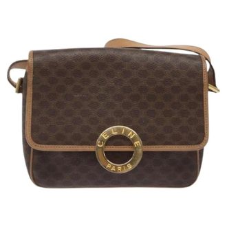 Celine Sac bandouli&egrave;re Pre-owned Vintage macadam logo cercle - Femme - Pre-owned - Brun - Taille: ONE Size