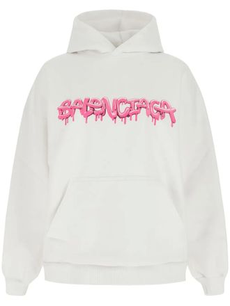 Balenciaga hoodie Slime &agrave; logo imprim&eacute; - Blanc