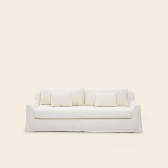 Madura Canap&eacute; 3 Places Claribel Toile ivoire - ECRU