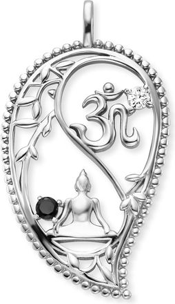 Engelsrufer Anhänger Yin Yang Drop aus 925er Sterlingsilber mit Zirkonia - Symbol für Balance & Harmonie - Größe: 22 x 33 mm - nickelfrei