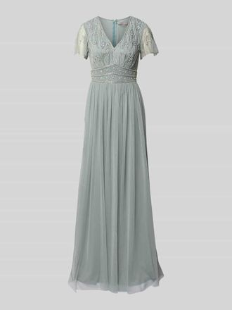 Christian Berg Cocktail Abendkleid mit V-Ausschnitt
