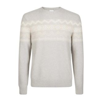 Eleventy Homme, Pulls, Gris, Taille: S Maglia Girocollo Jacquard