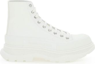 Alexander McQueen Wei&szlig;e Canvas Tread Slick Sneakers