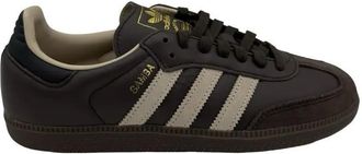 adidas Originals Low-Top Sneaker - Brown Smooth Leather Sneakers With Textured Sole - Gr. 39_1_3 - in Schwarz - für Damen