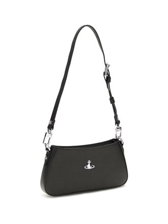 Vivienne Westwood Womens Tasha Phone Shoulder Bag Black Calf Leather Bos Taurus Covers E Cases
