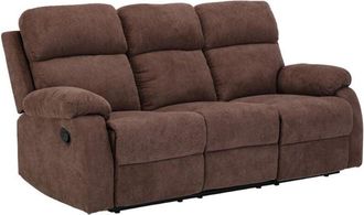 Vente-Unique Vente-unique - Canapé 3 places relax en tissu tolzano - Marron