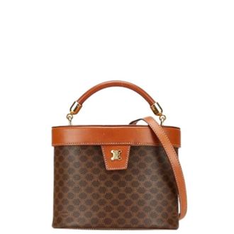 Celine Pre-owned Sac &agrave; bandouli&egrave;re et vanity Macadam - Femme - Pre-owned - Brun - Taille: ONE Size
