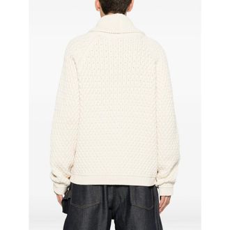 J.W.Anderson Cable Knit Zip Cardigan - White