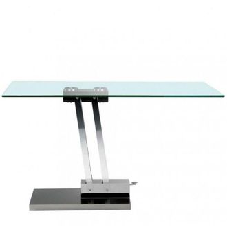 Inside75 Inside75 - Table basse relevable bravo en verre transparent structure chrom&eacute;e