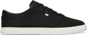 Tommy Hilfiger Sneakers aus Stoff Th Low Profile Vulc Canvas FW0FW09102 Schwarz