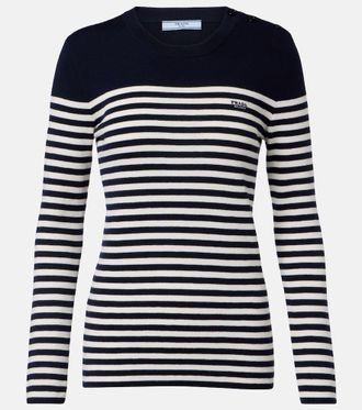 Prada Pull en laine vierge ray&eacute;