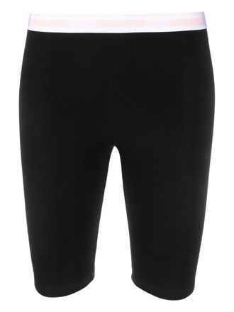 Dsquared2 short cycliste &agrave; taille &agrave; logo - Noir