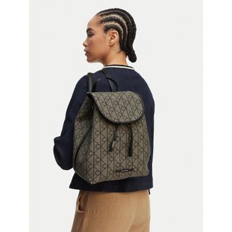 Calvin Klein Rucksack Calvin Klein Emblem Aop Jacquard Backpack LV04F3536G Braun
