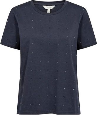 Part Two Femme, Tops, Bleu, Taille: 40 FR Navy Shine Hot Fix T-shirt