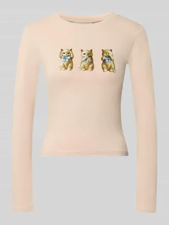 Daisy Street Langarmshirt mit Katzenmotiv-Print CRUSH TEE