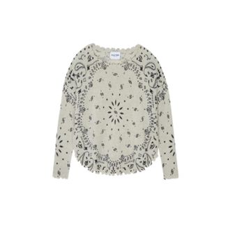 Kujten Kaschmir Bandana - Off-White - - Knitwear - Damen - Mehrfarbig - M
