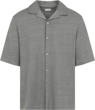 Brunello Cucinelli Homme, Chemises, Gris, Taille: L Chemise Jersey