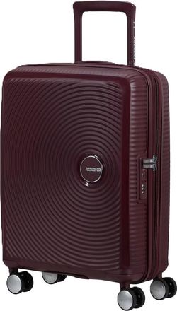 American Tourister Soundbox Trolley 55 cm, Wild Cherry, 35,5/41 L, erweiterbar, 4 Rollen Spinner, TSA