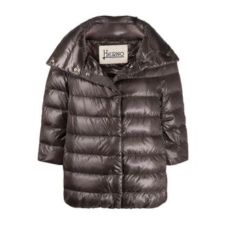 Herno Braune Nylon Ultraleichte Jacke - - Jackets - Damen - Braun - XS