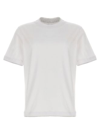 Brunello Cucinelli Double Layer Cotton T-Shirt - White