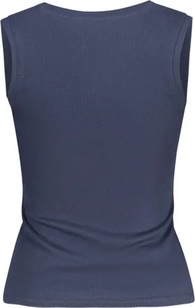Tommy Hilfiger Logo-Embroidered Cotton Tank Top - Blue