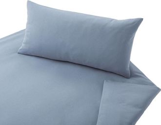 Cotonea Bio Jersey-Bettw??sche Uni Kissenbezug einzeln Farbe Perlblau-I195 Gr??? e 40x80 cm