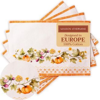 Maison d'Hermine Maison dHermine Platzsets 4er-Set 100% Baumwolle waschbare Tischsets Wiederverwendbare Tischsets für Weihnachtsdekorationenn Küche Esszimmer Hochzeit 