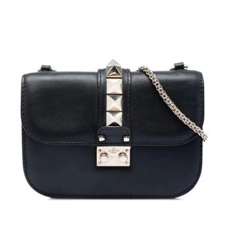 Valentino Pre-owned Petit Sac Bandouli&egrave;re Rockstud Glam Lock - Femme - Pre-owned - Noir - Taille: ONE Size