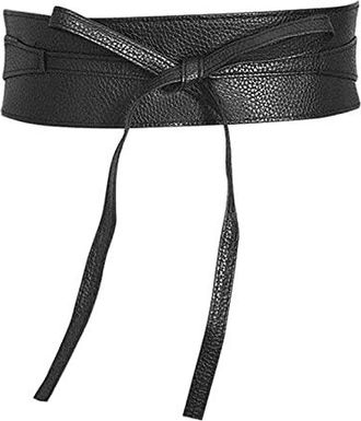 Generic Ceinture Elastique - Ceinture large pour femme en similicuir &eacute;l&eacute;gante accessoire mode noeud d&eacute;coratif polyvalente pour tenue vestimentaire