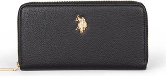 U.S.Polo Association Portafoglio Donna Jones Large Zip Around Rosso Biscotto beige Nero Bianco Blu Skyway Cielo Blu Navy (Nero)
