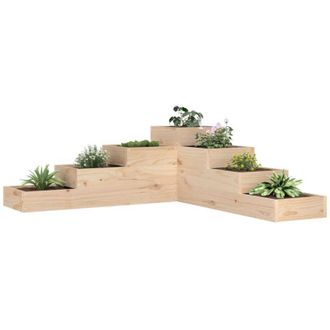 vidaXL Vidaxl - Jardini&egrave;re 4 niveaux 106x104,5x36 cm bois de pin massif