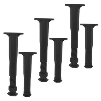 Lurrose 6 St&uuml;ck Teiliges Verstellbares M&ouml;belbein Robustem Stahl T f&ouml;rmige H&ouml;henverstellbare F&uuml;&szlig;e f&uuml;r Bettgestell Sofa Tisch Stuhl Kommode Einfache Montage Sta