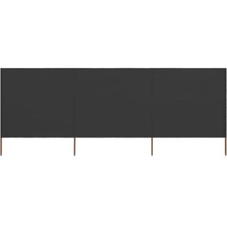 vidaXL Paravent 3 panneaux Tissu 400 x 160 cm Anthracite